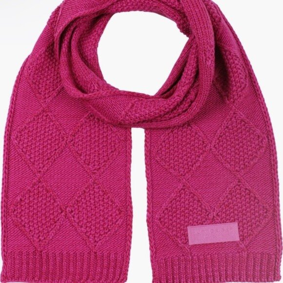 Kurt Geiger | Accessories | Nwt Kurt Geiger Fuchsia Pink Scarf Textured ...